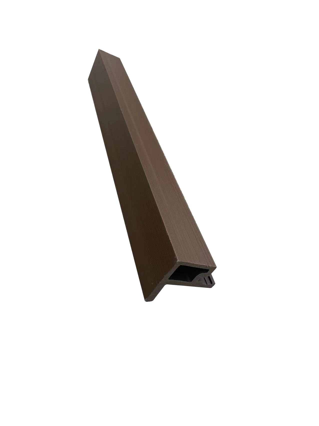 Walnut 2.5m Slatted Composite Cladding Acoustic Wall End Piece